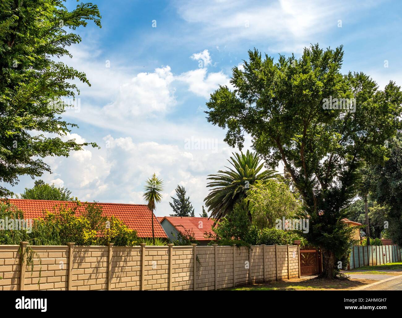 Alberton, South Africa - summer thunderstorm clouds start to build up ...