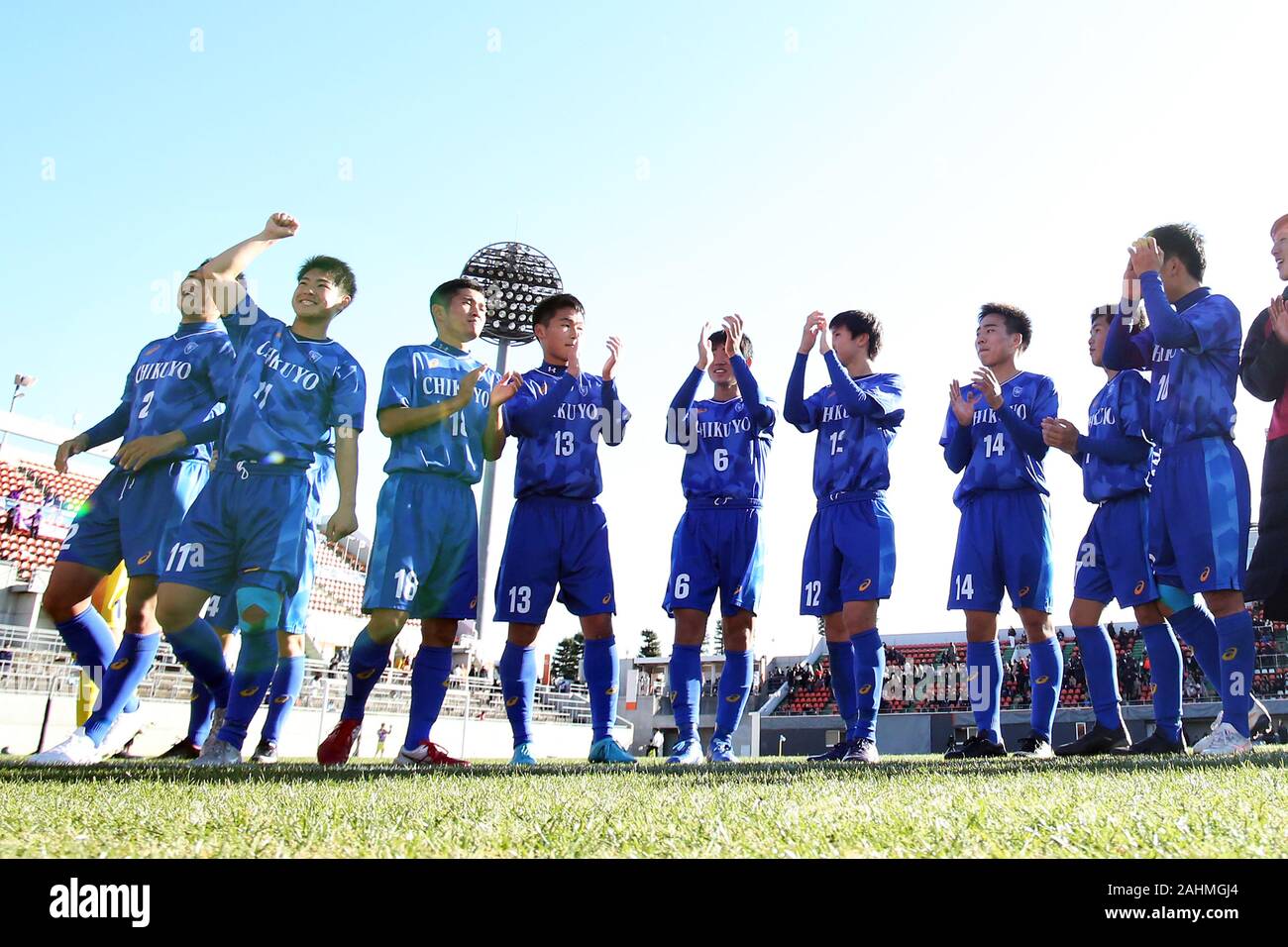 Saitama, Japan. 31st Dec, 2019. Chikuyo Gakuen team group Football ...