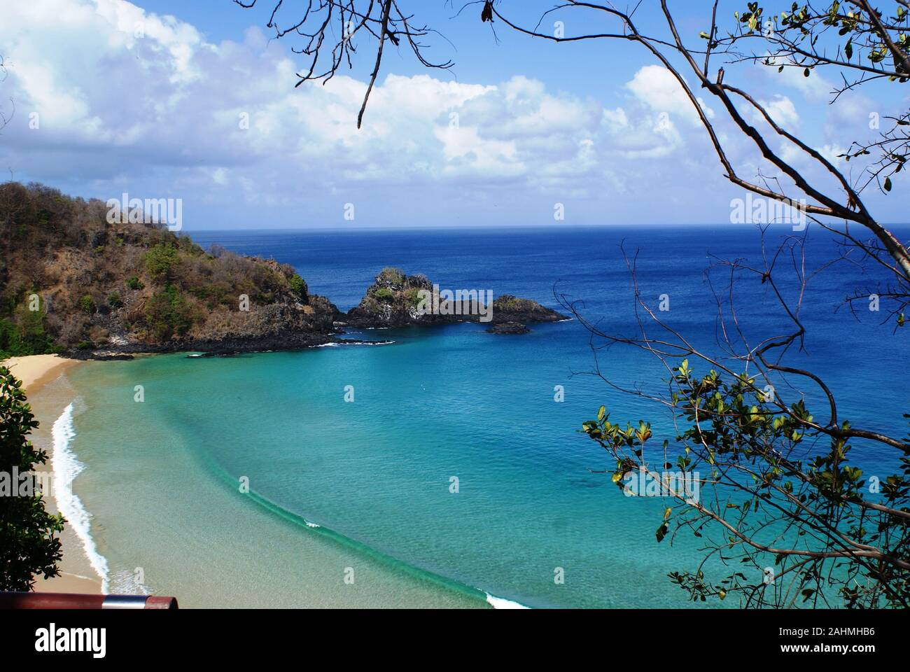 Beautiful beach on the Island of Fernando de Noronha in Brazil Stock ...