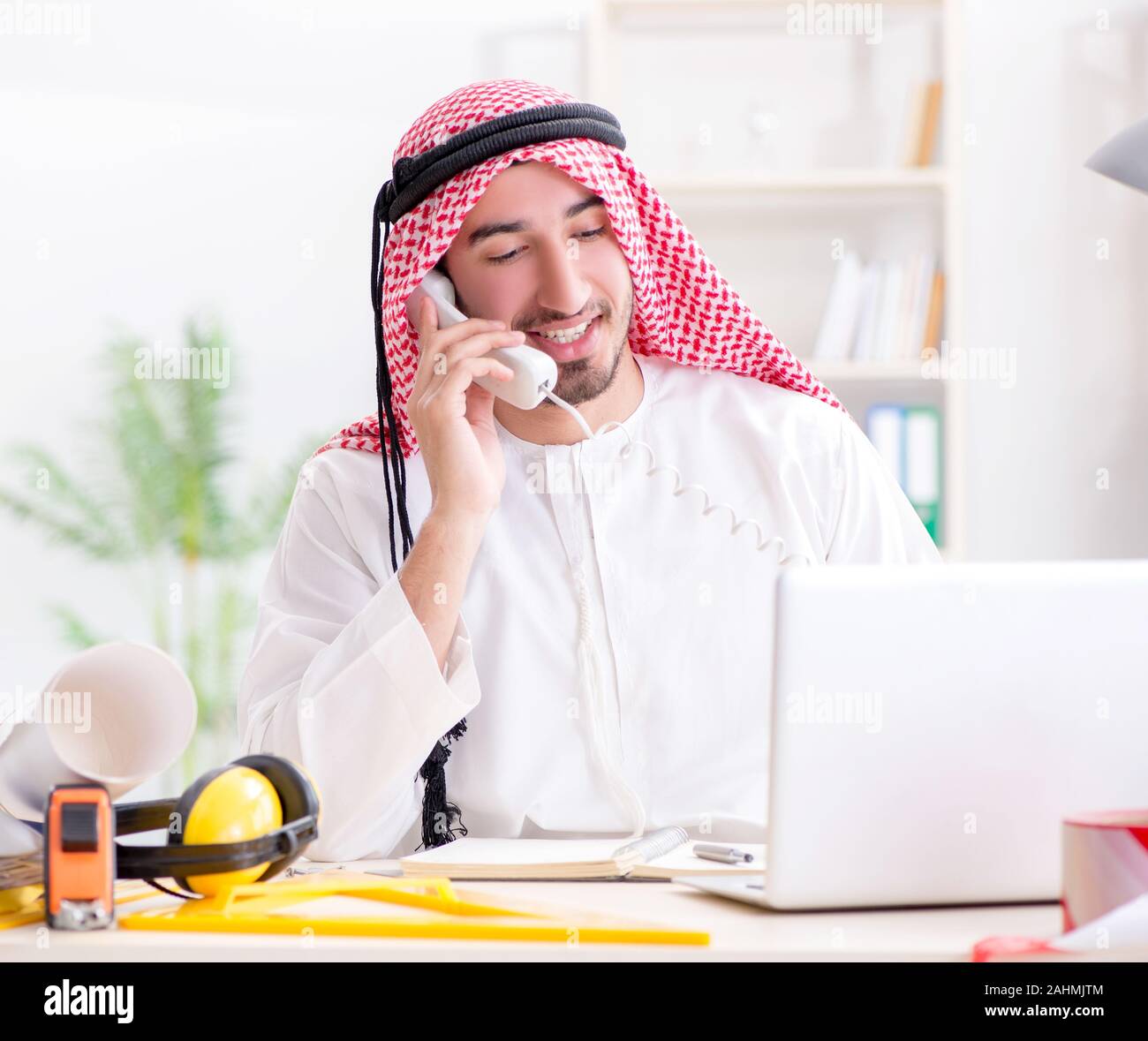 The arab engineer working on new project Stock Photo - Alamy