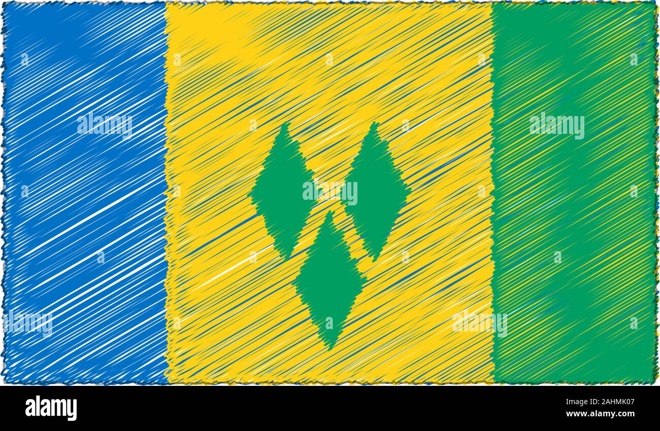 Flag of the saint vincent and the grenadines Stock Vector Images - Alamy