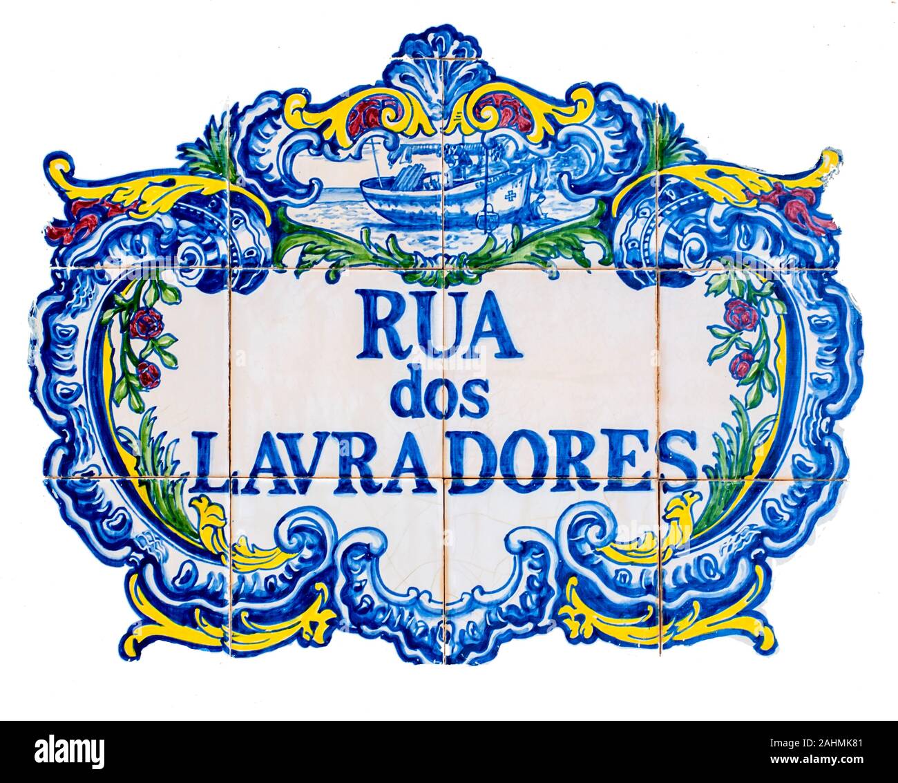 Azulejo tile sign Cut Out Stock Images & Pictures - Alamy