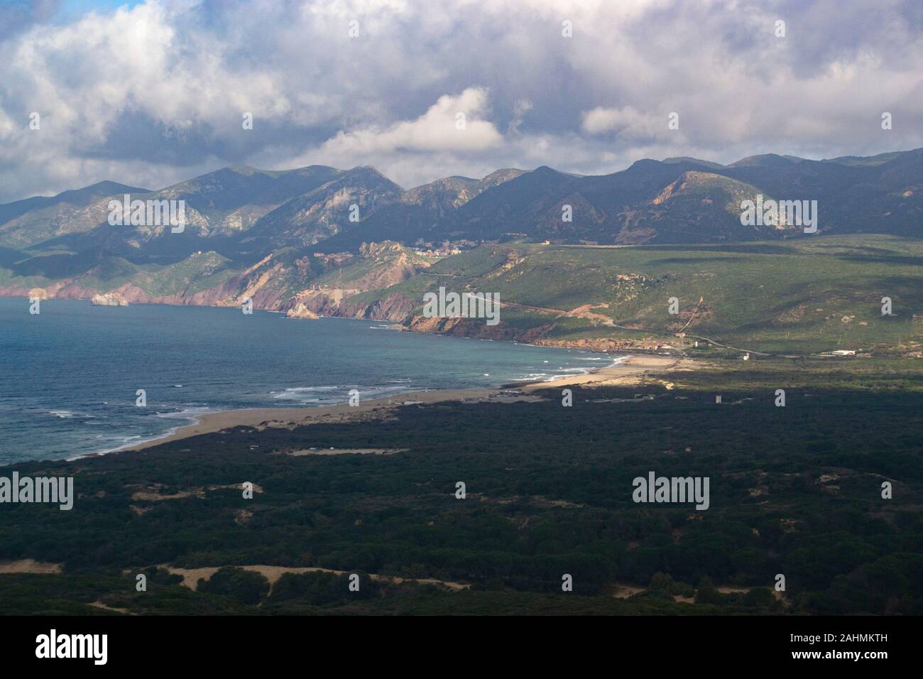 The coast and beaches of Gonnesa Stock Photo - Alamy