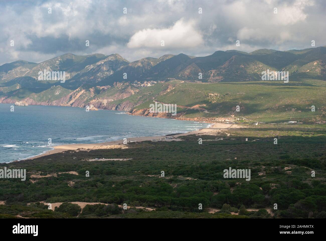 The coast and beaches of Gonnesa Stock Photo - Alamy