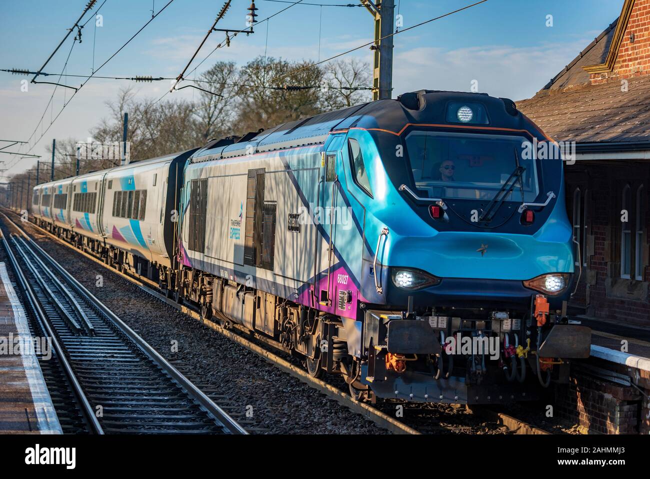 Trans Pennine express diesel train. Class 68 diesel locomotive named ...