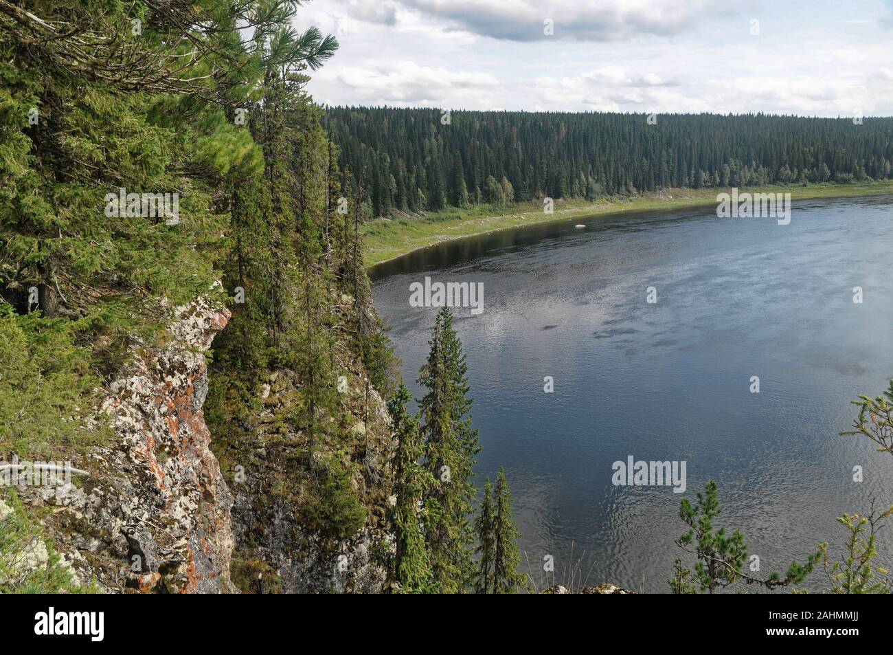 "Komi Virgin Forests" - a UNESCO World Heritage Site. Schugor River in ...