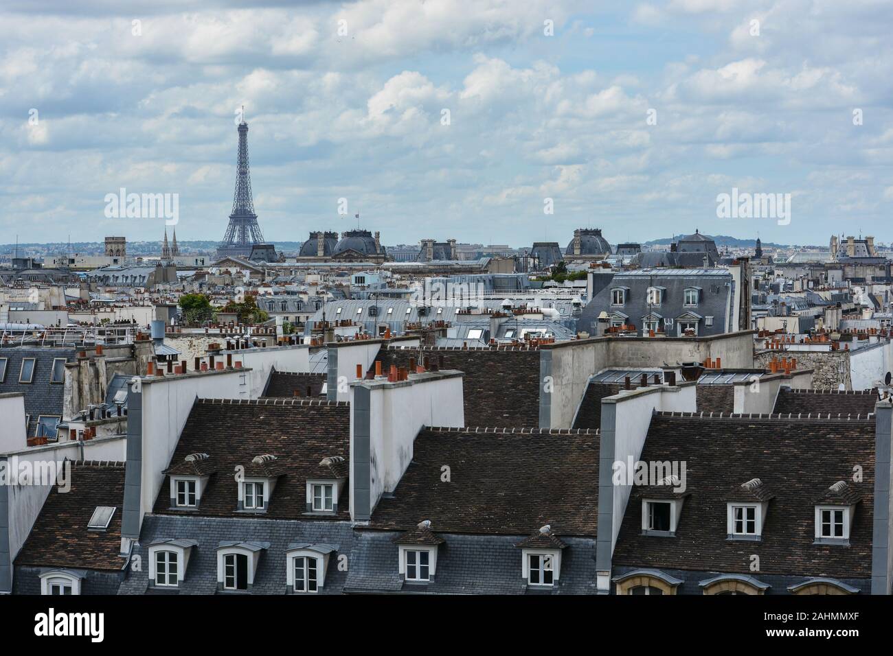 Roofs of Paris. Top view of the French capital Stock Photo - Alamy