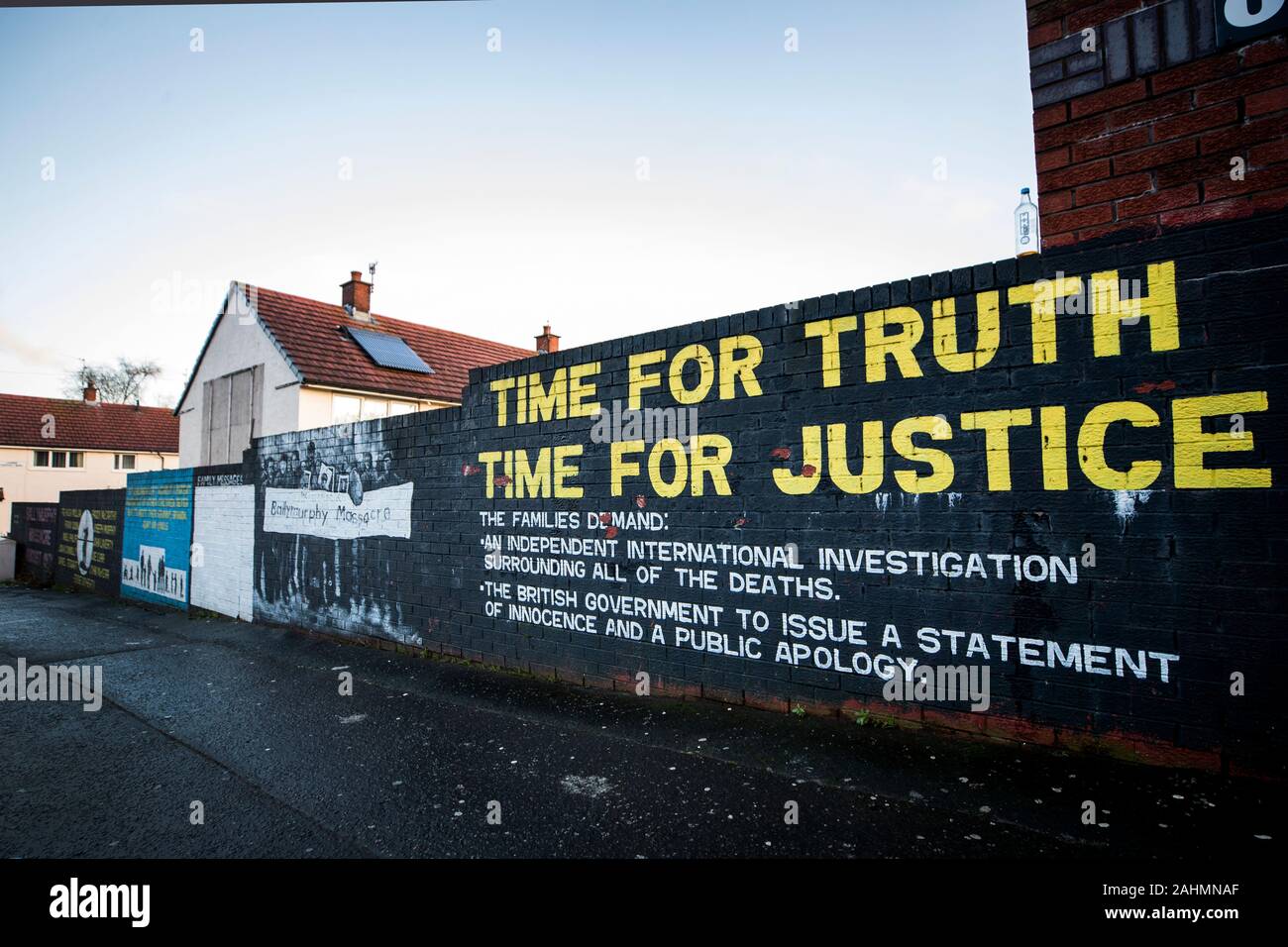 Previously unissued photo dated 22/12/19 of a mural on a wall in the ...