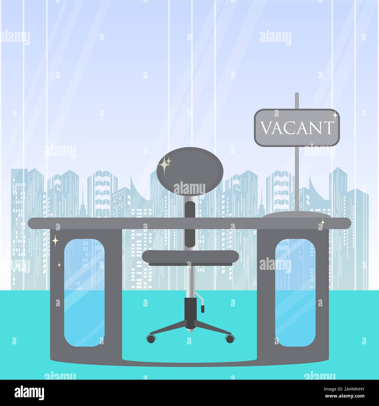 vacant post. staff search. open vacancy flat vector illustration Stock ...