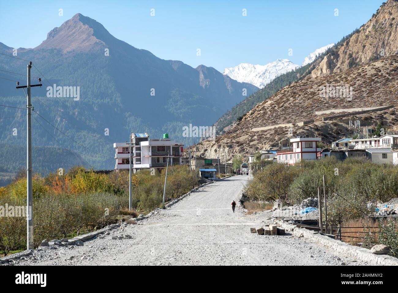 A town in the Himalaya Mountains of Nepal Stock Photo - Alamy