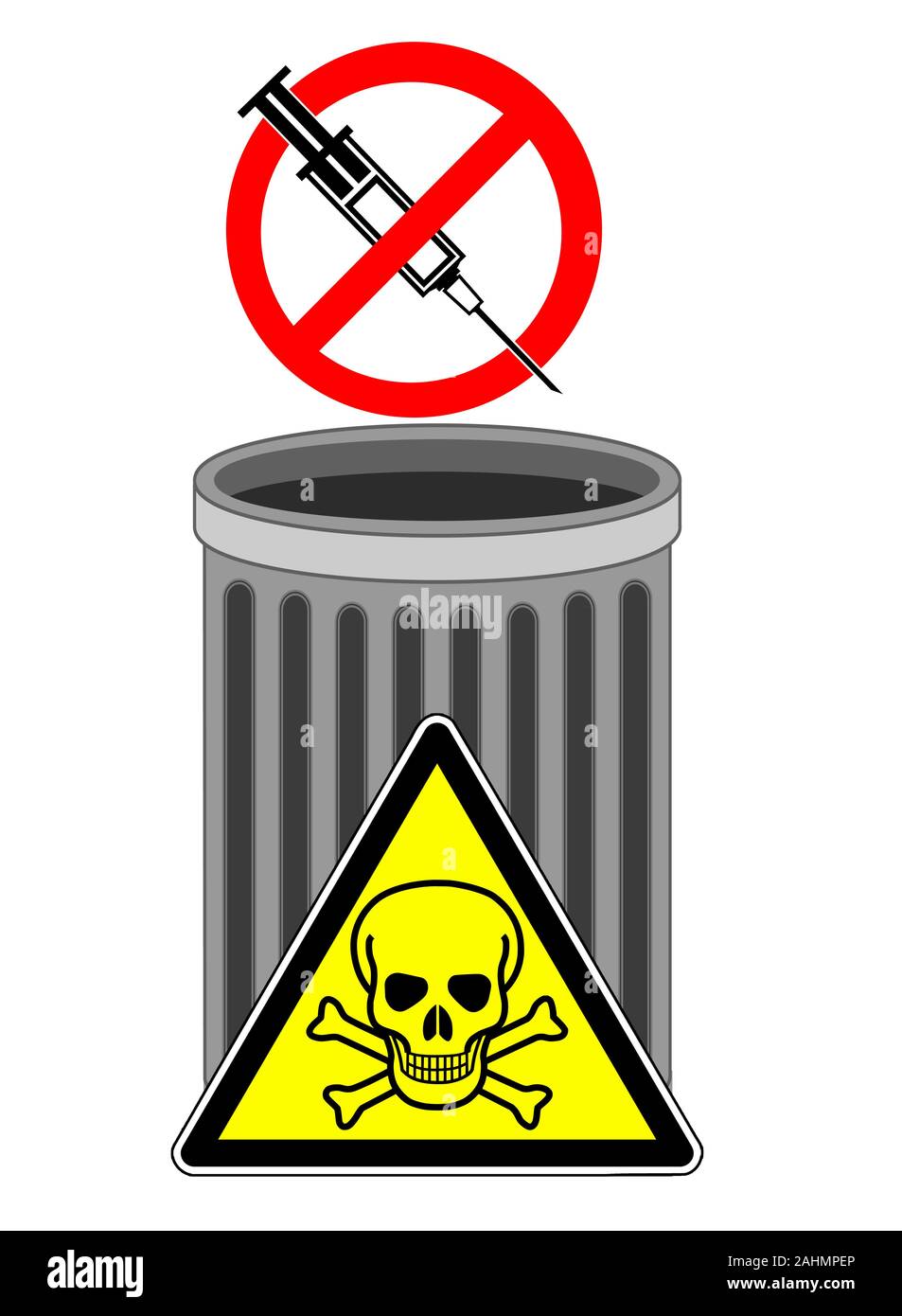 Medical waste garbage bin Cut Out Stock Images & Pictures - Alamy