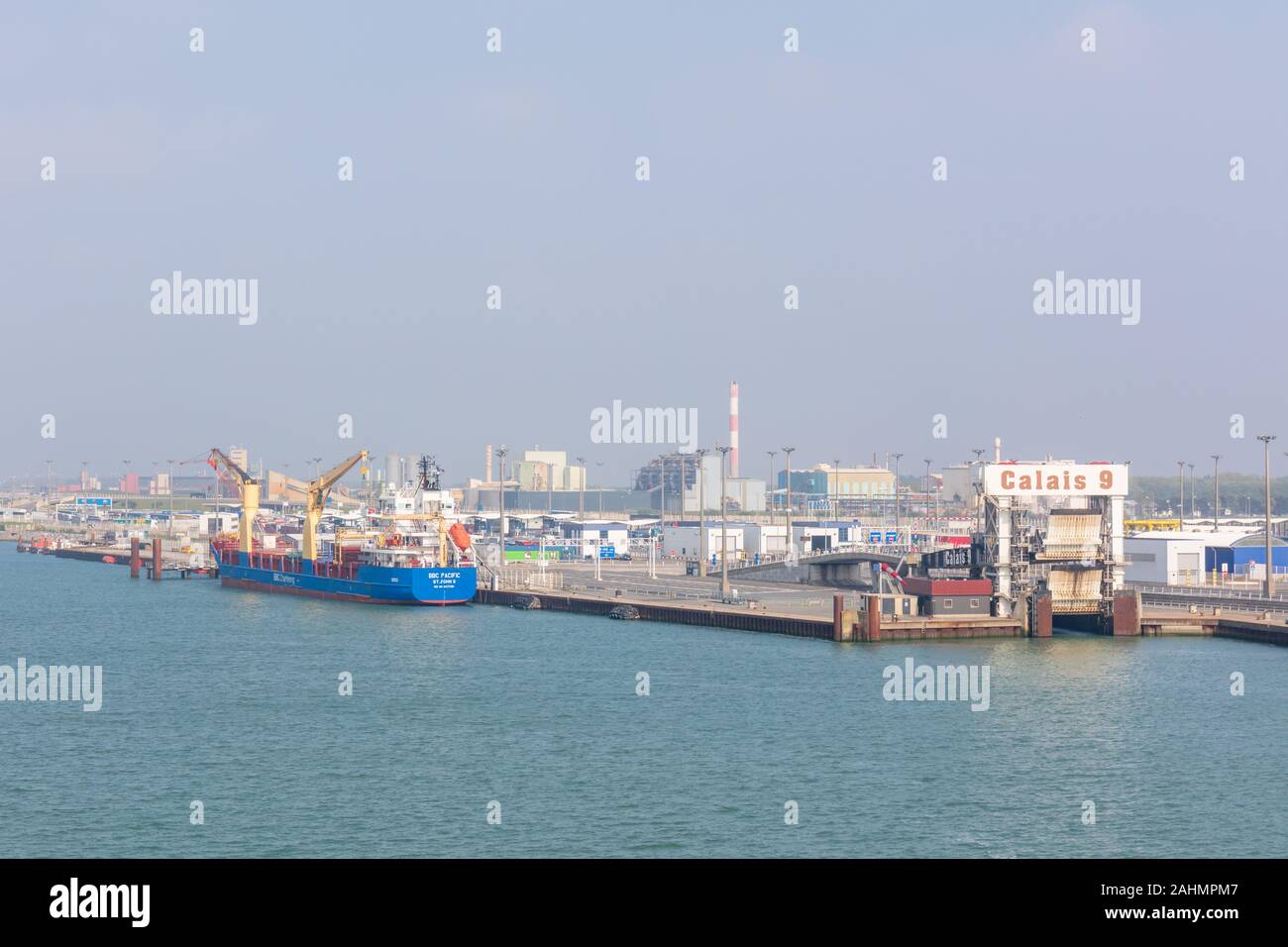 Calais, France; 20th May 2018; Ferry Berth in the Port With Commercial ...