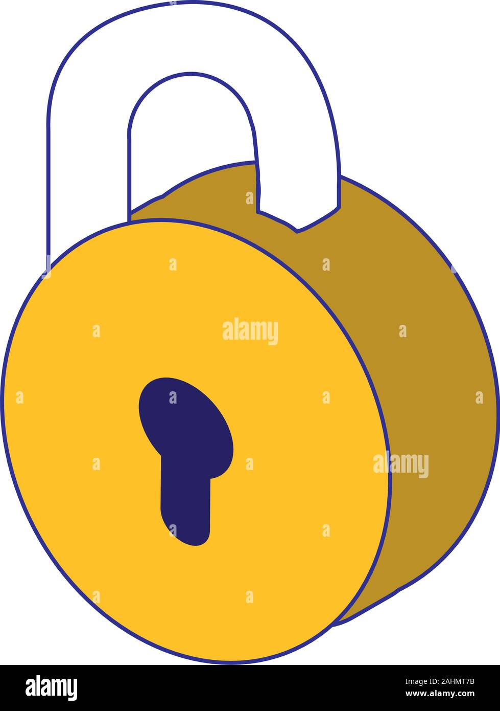 open padlock design of Security lock access door house safe safety and ...