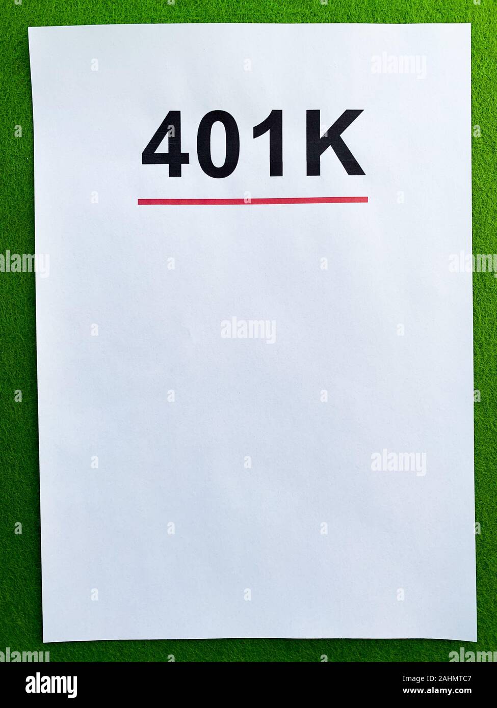 401k plan hi-res stock photography and images - Alamy