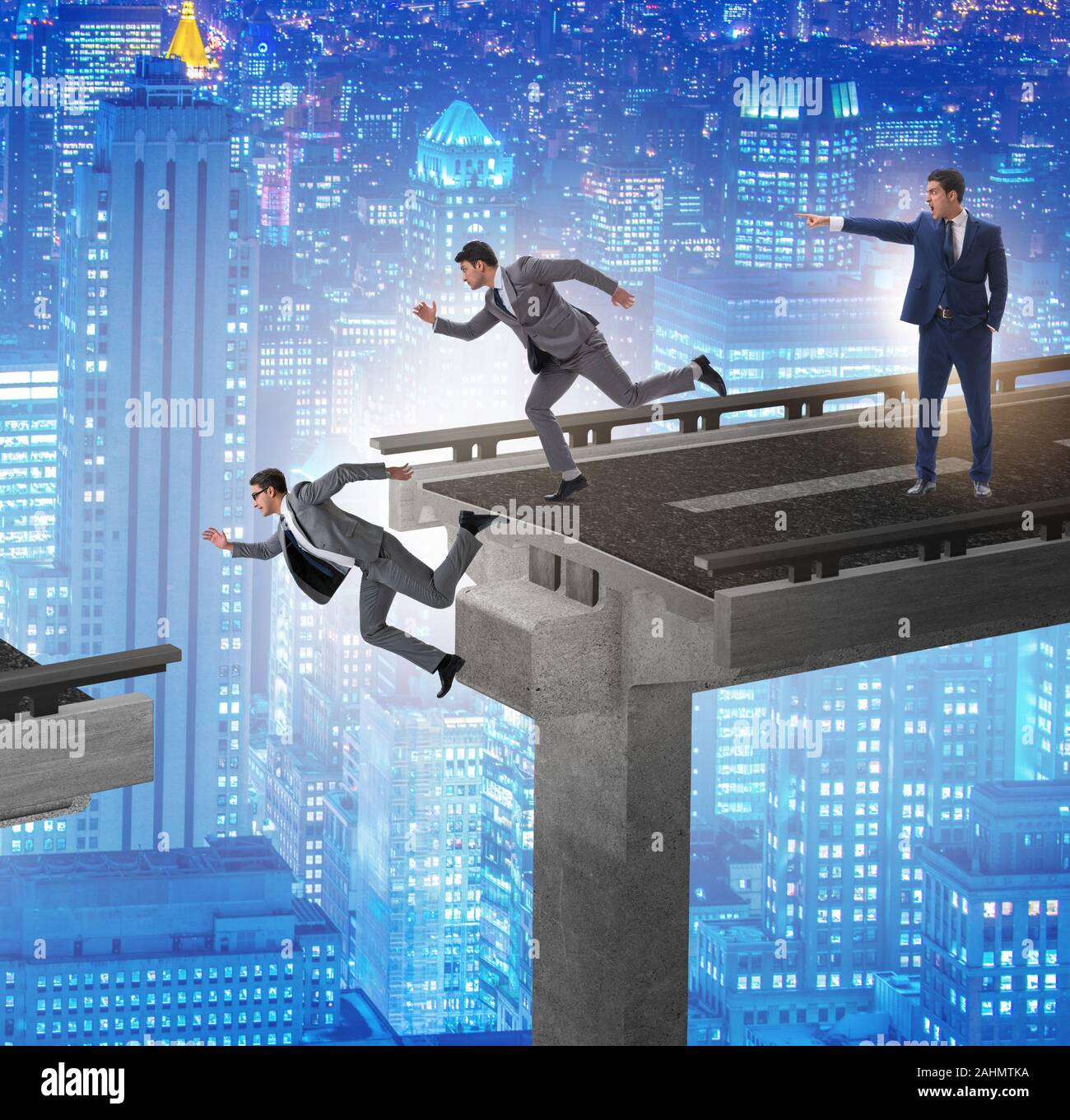 The boss businessman giving wrong instruction to team Stock Photo - Alamy