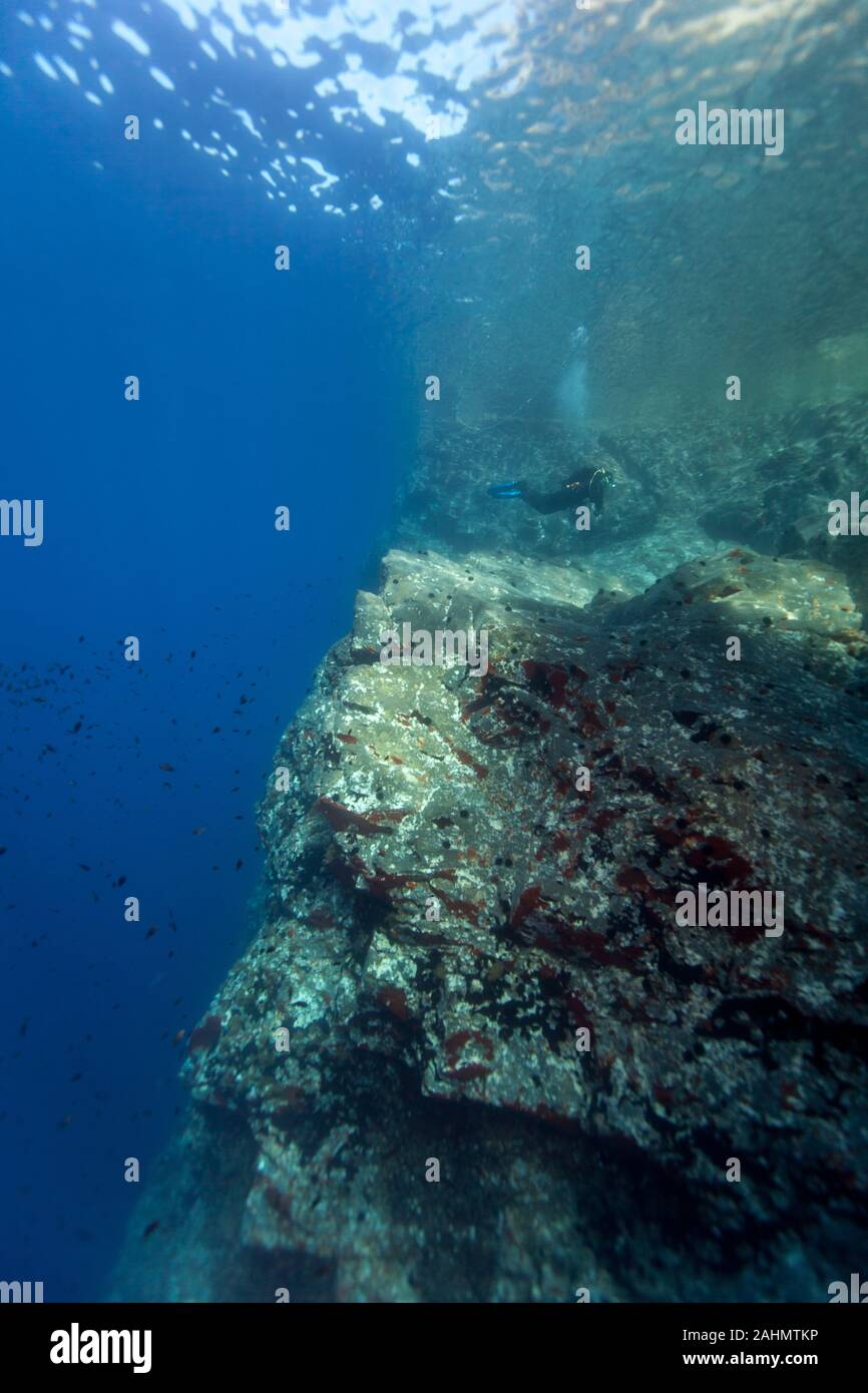 Underwater Cliff Croatia Stock Photo - Alamy