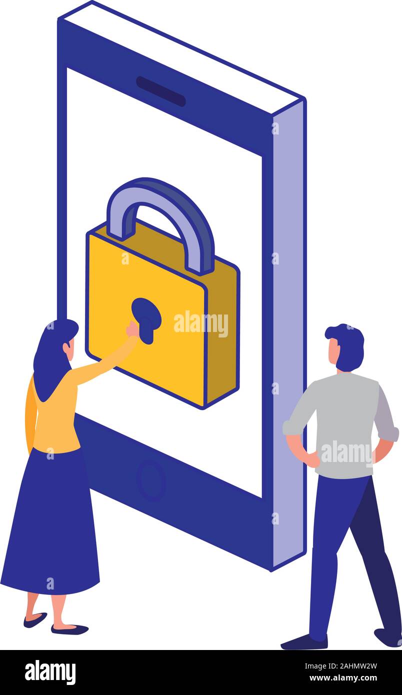 Smartphone and people design of Security system warning protection ...