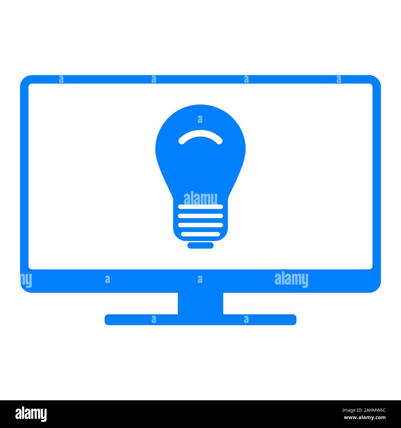 Light bulb and screen Stock Photo - Alamy