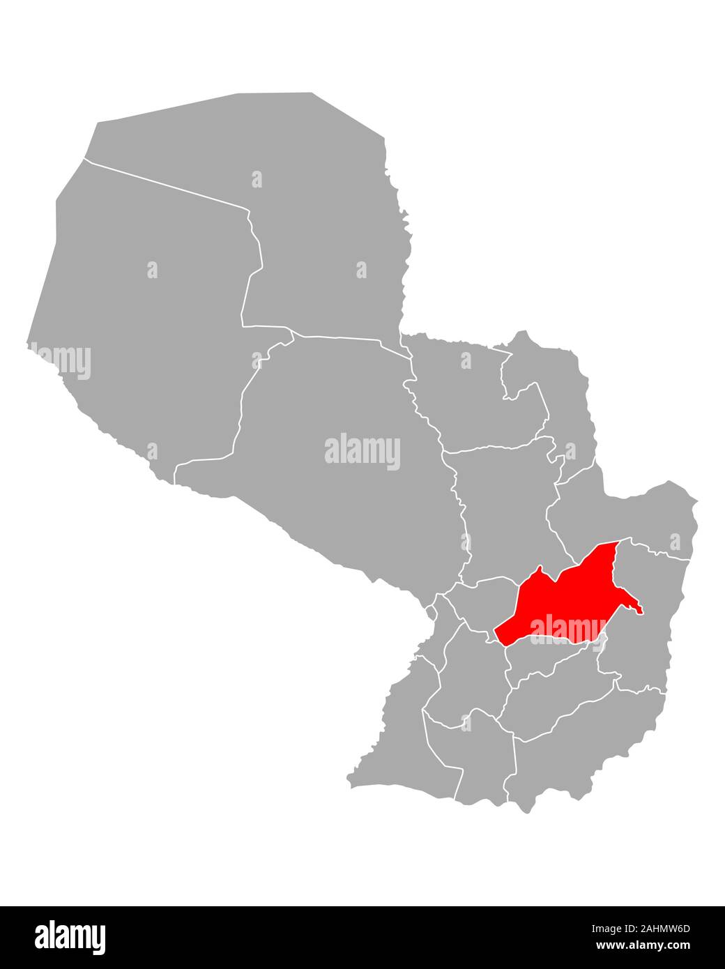 Map of Caaguazu in Paraguay Stock Photo - Alamy