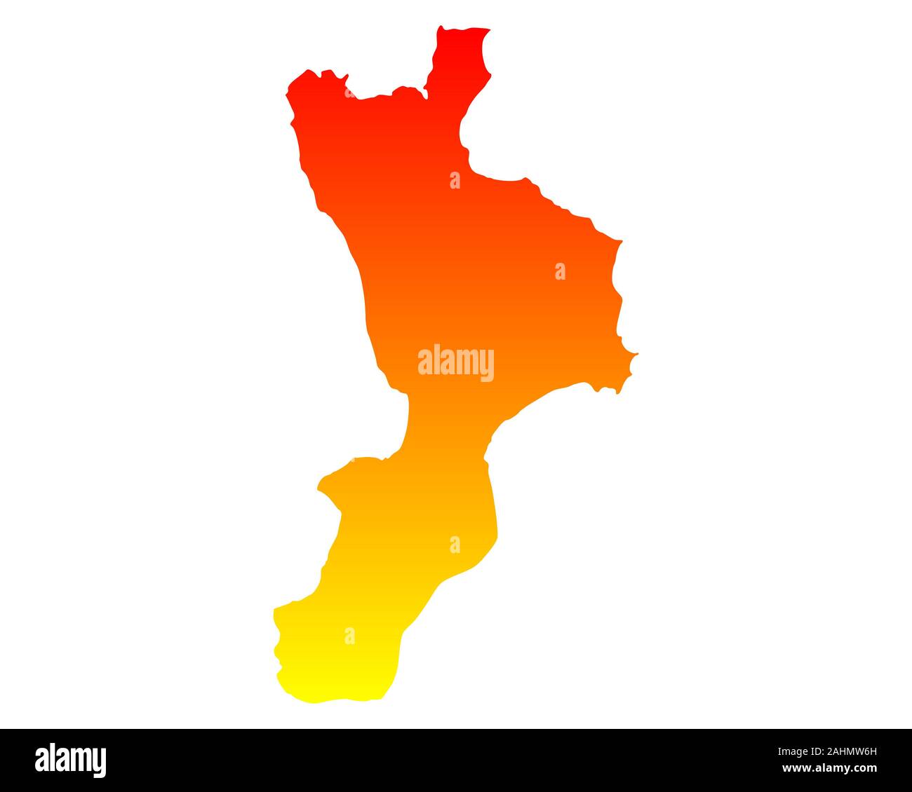 Map of Calabria Stock Photo - Alamy