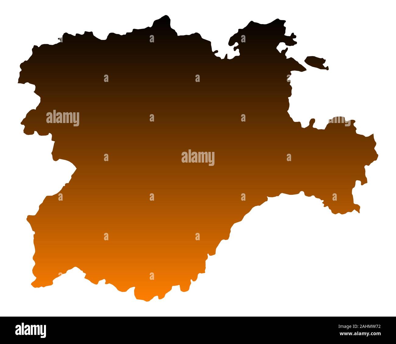 Map of Castile and Leon Stock Photo - Alamy
