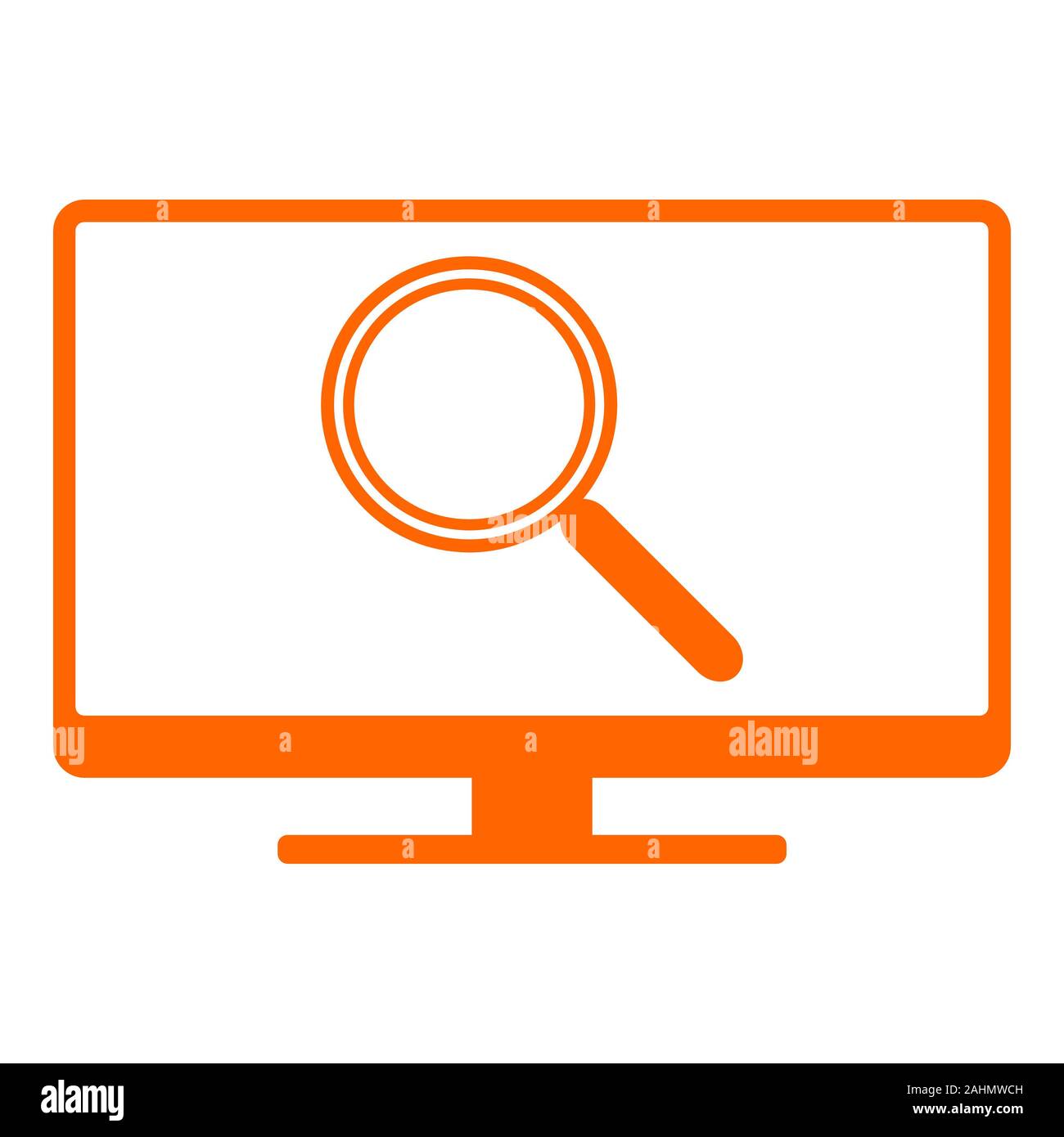 Magnifier and screen Stock Photo - Alamy