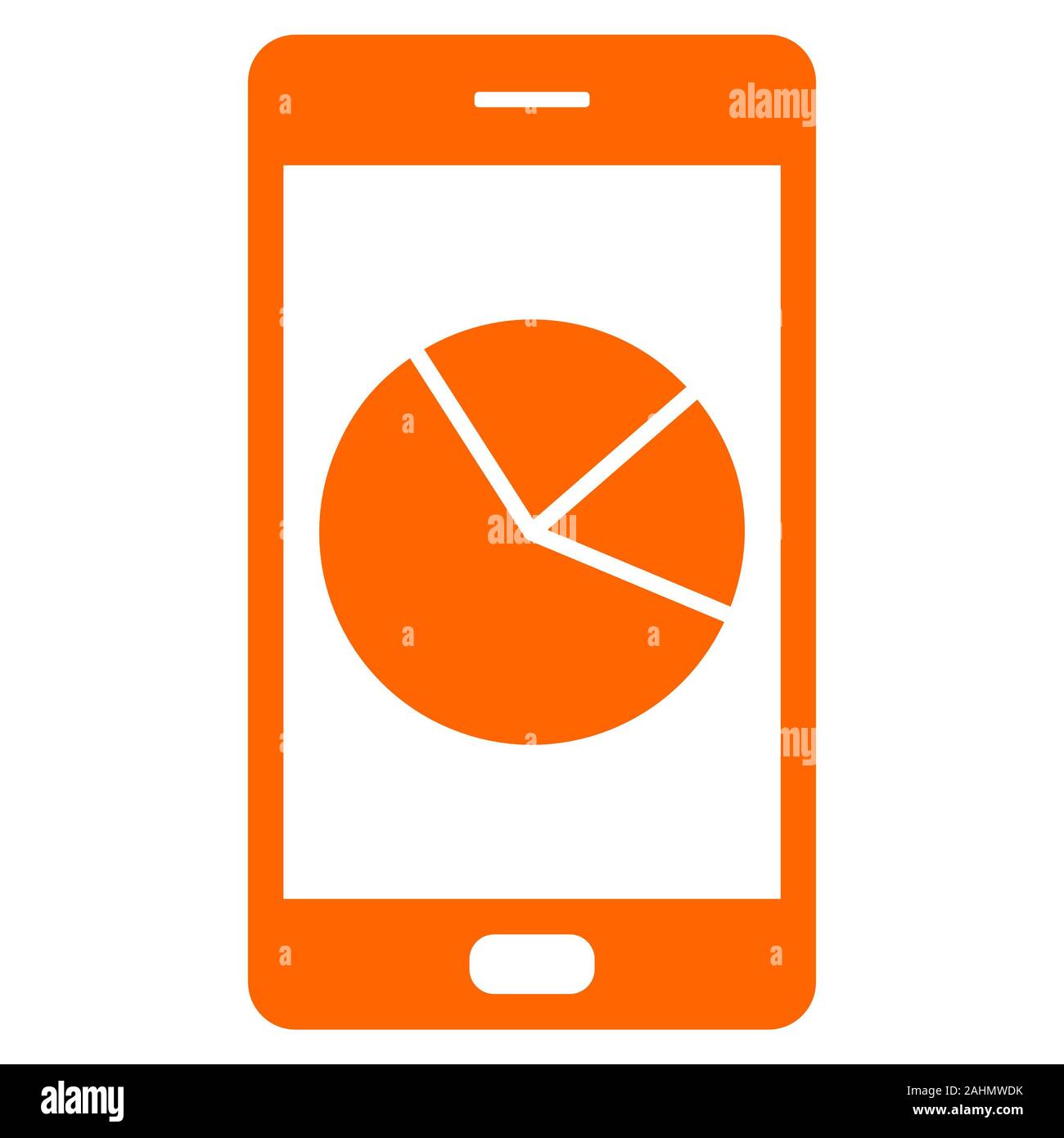 Pie chart and smartphone Stock Photo - Alamy