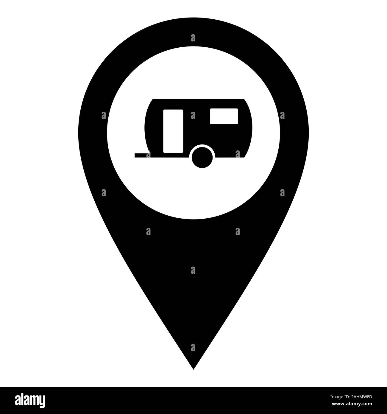 Campground location pin hi-res stock photography and images - Alamy