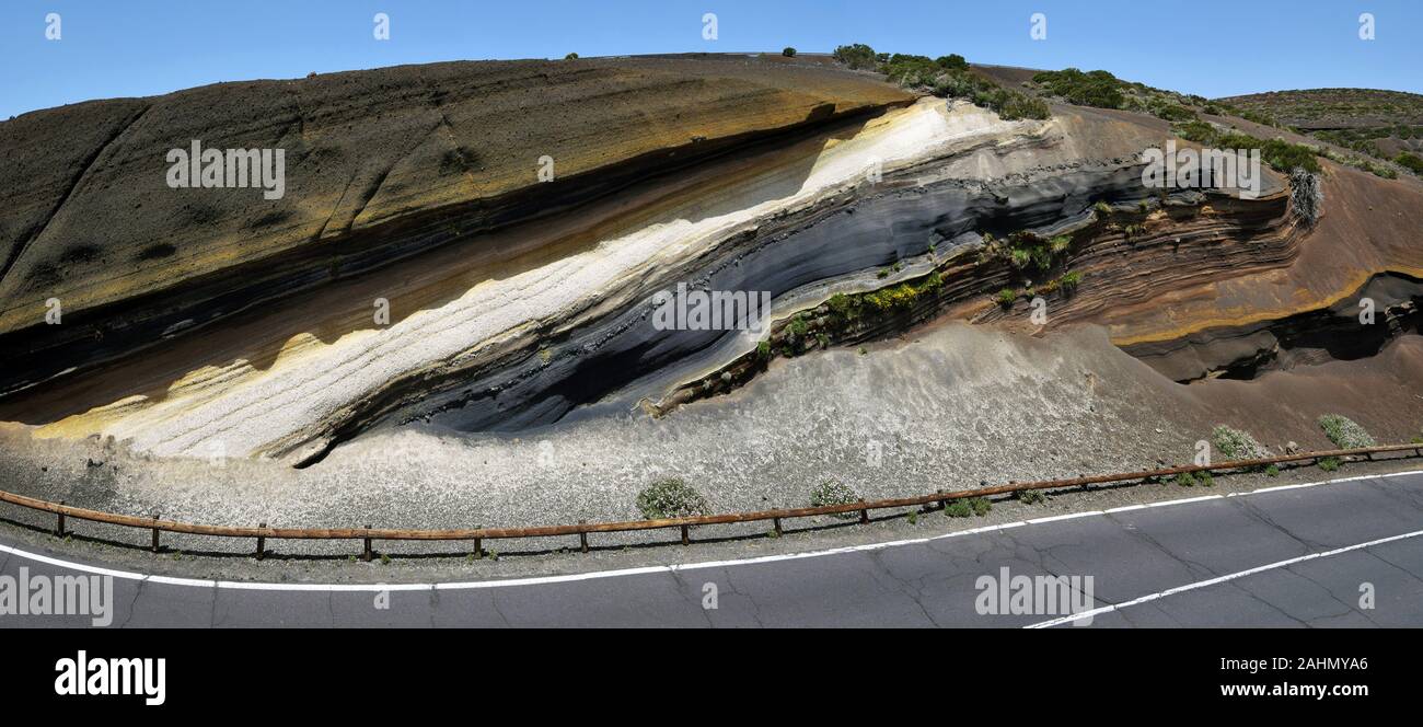 The pattern of layers originated from different eruptions. Phonolytic ...