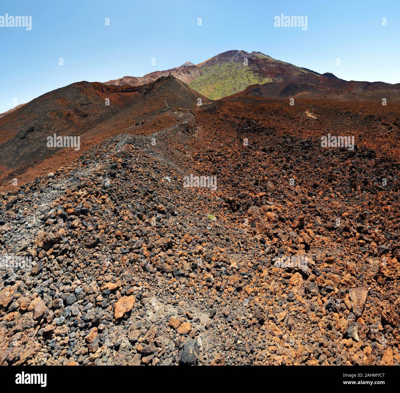 Details of the volcanic slope and craters of Pico Vieho situated in ...