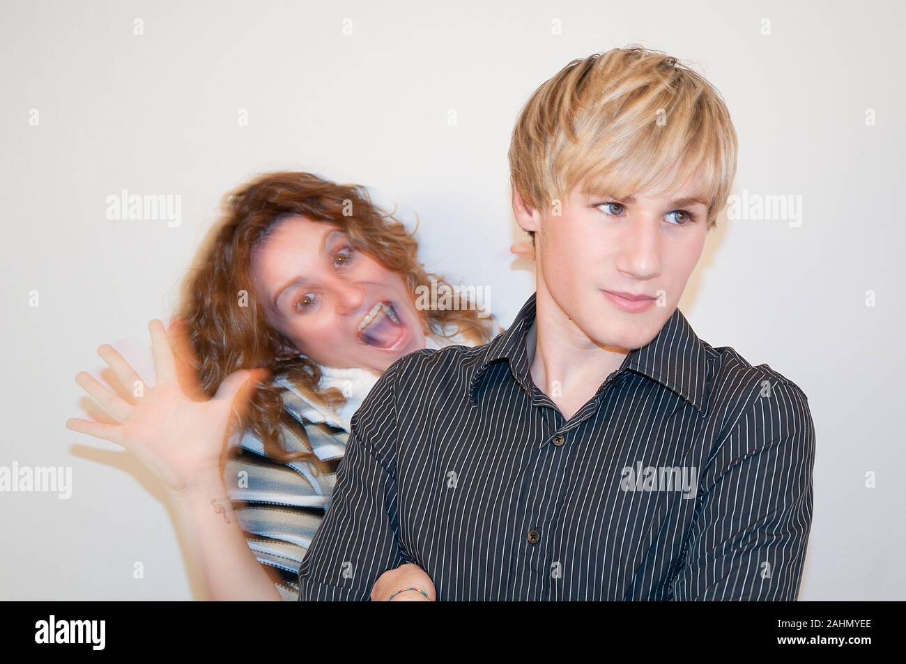 Two women making funny faces hi-res stock photography and images - Alamy