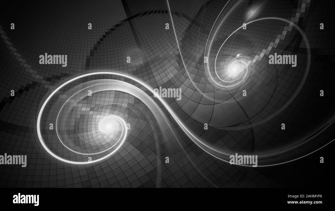 , computer generated abstract intensity map, 3D rendering, black and ...