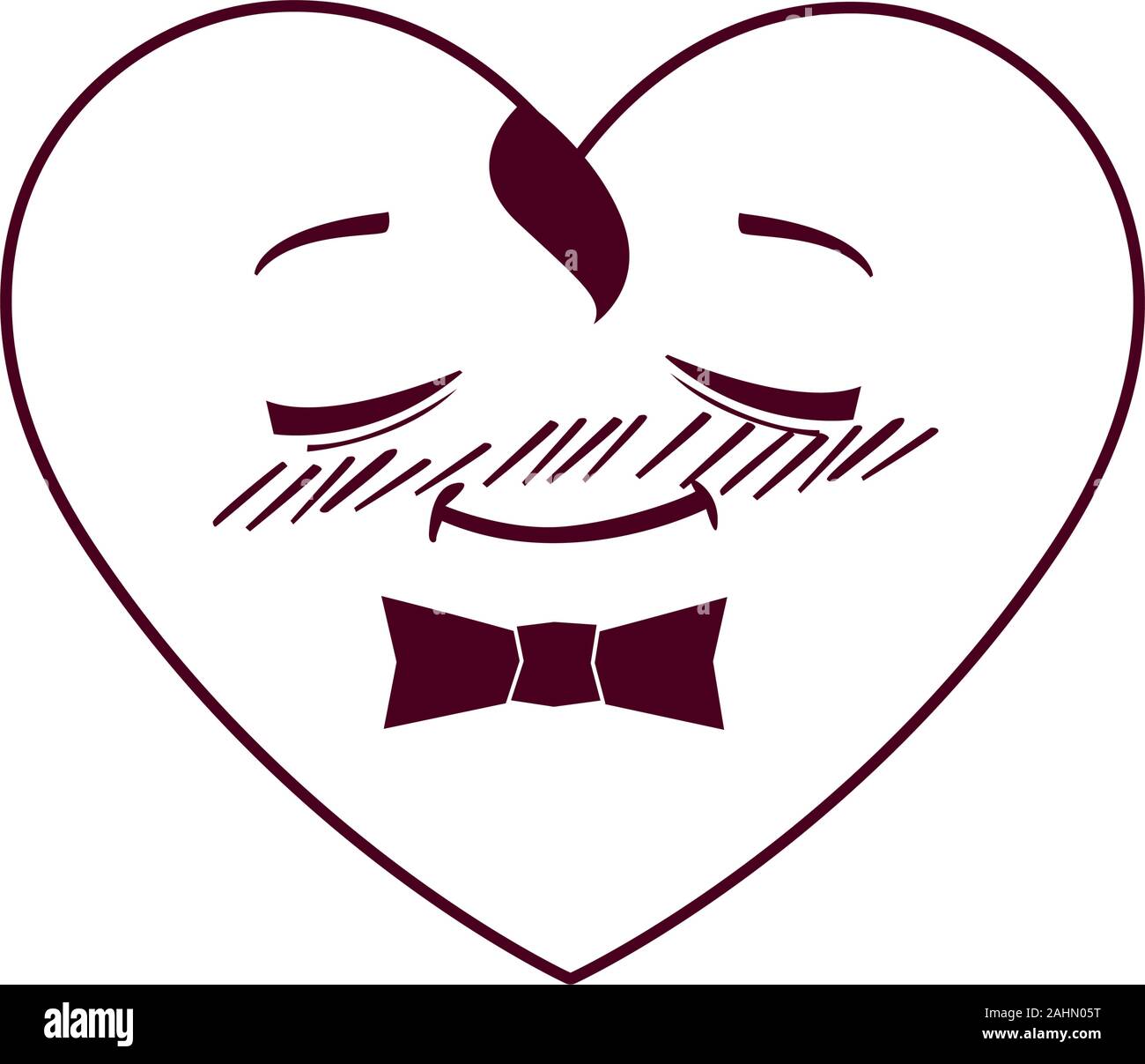 Male heart cartoon design of love passion romantic valentines day ...