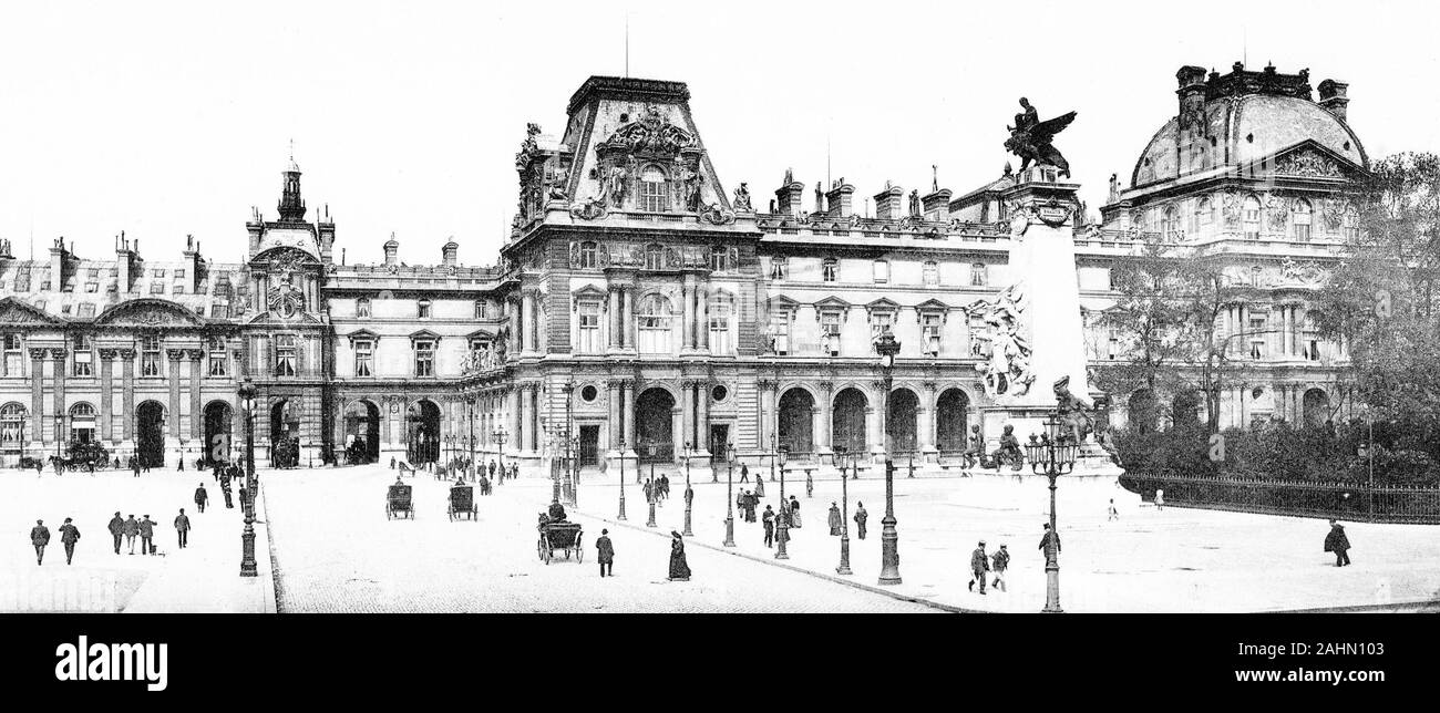 Le Louvre, Paris, France, early 1900s Stock Photo - Alamy