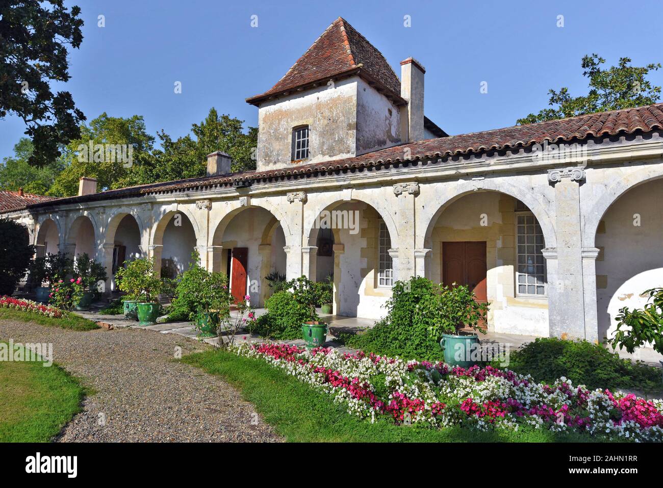 Part of Gaujacq Castle, Italian renascence style castle in Landes ...