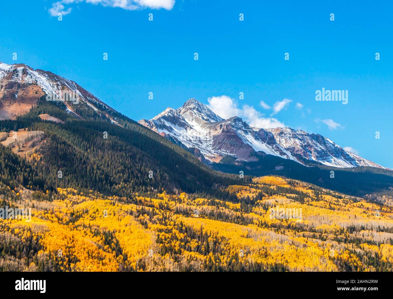 Famous mountain landmark Wilson Peak Near Telluride CO In Fall season ...