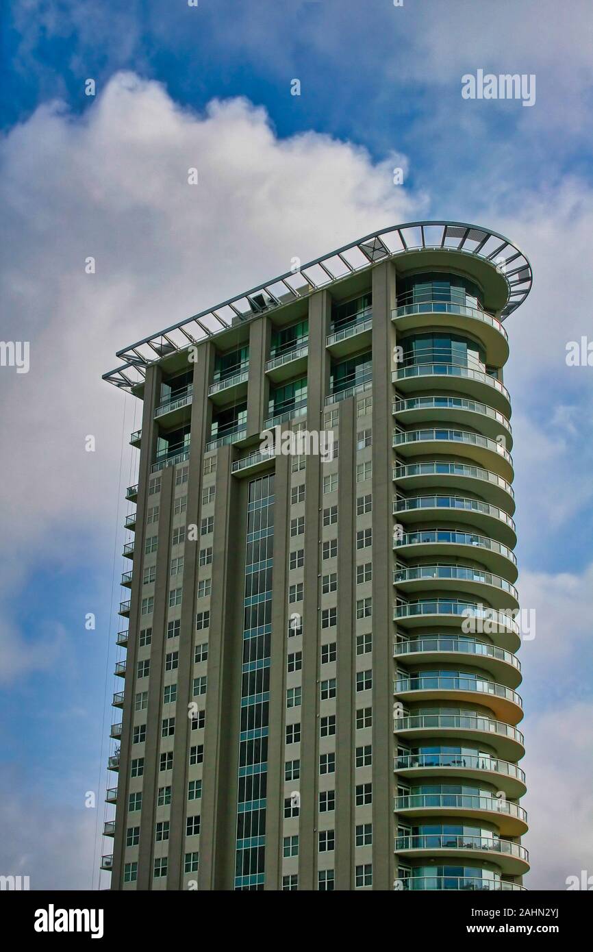 Curved Balconies on Modern Condos Stock Photo - Alamy