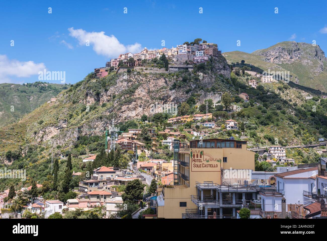 Castelmola sicilia is italy hi-res stock photography and images - Alamy