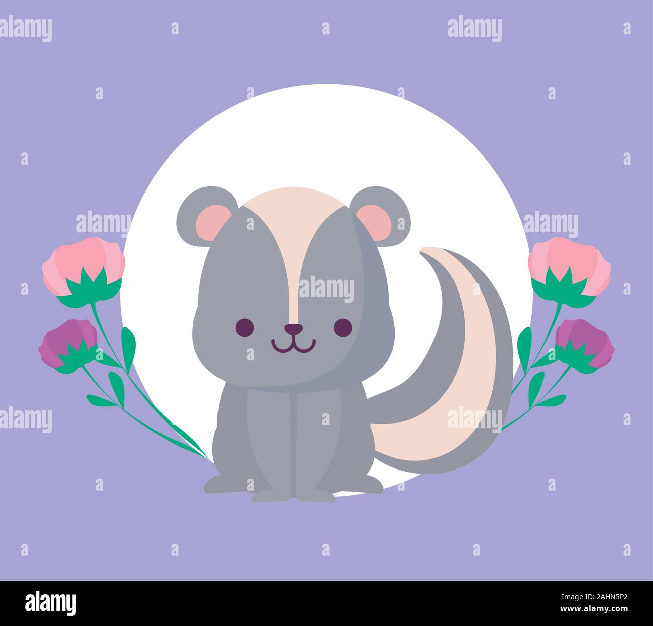 skunk cartoon design, Kawaii expression cute character funny and ...