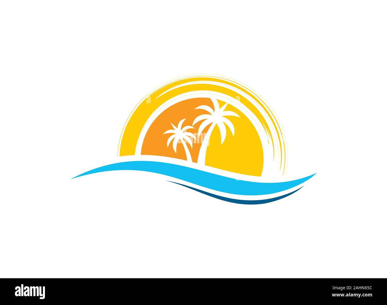 Tourists at paradise beach Stock Vector Images - Alamy