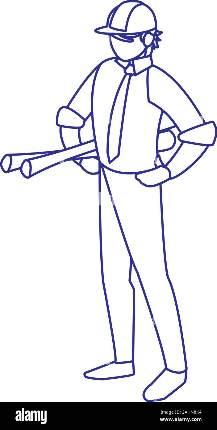 Aarchitect avatar man with helmet design of Construction working ...