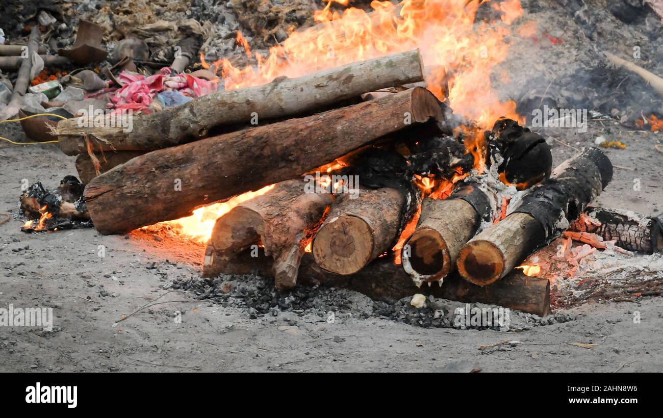 Wood for funeral pyres hi-res stock photography and images - Alamy