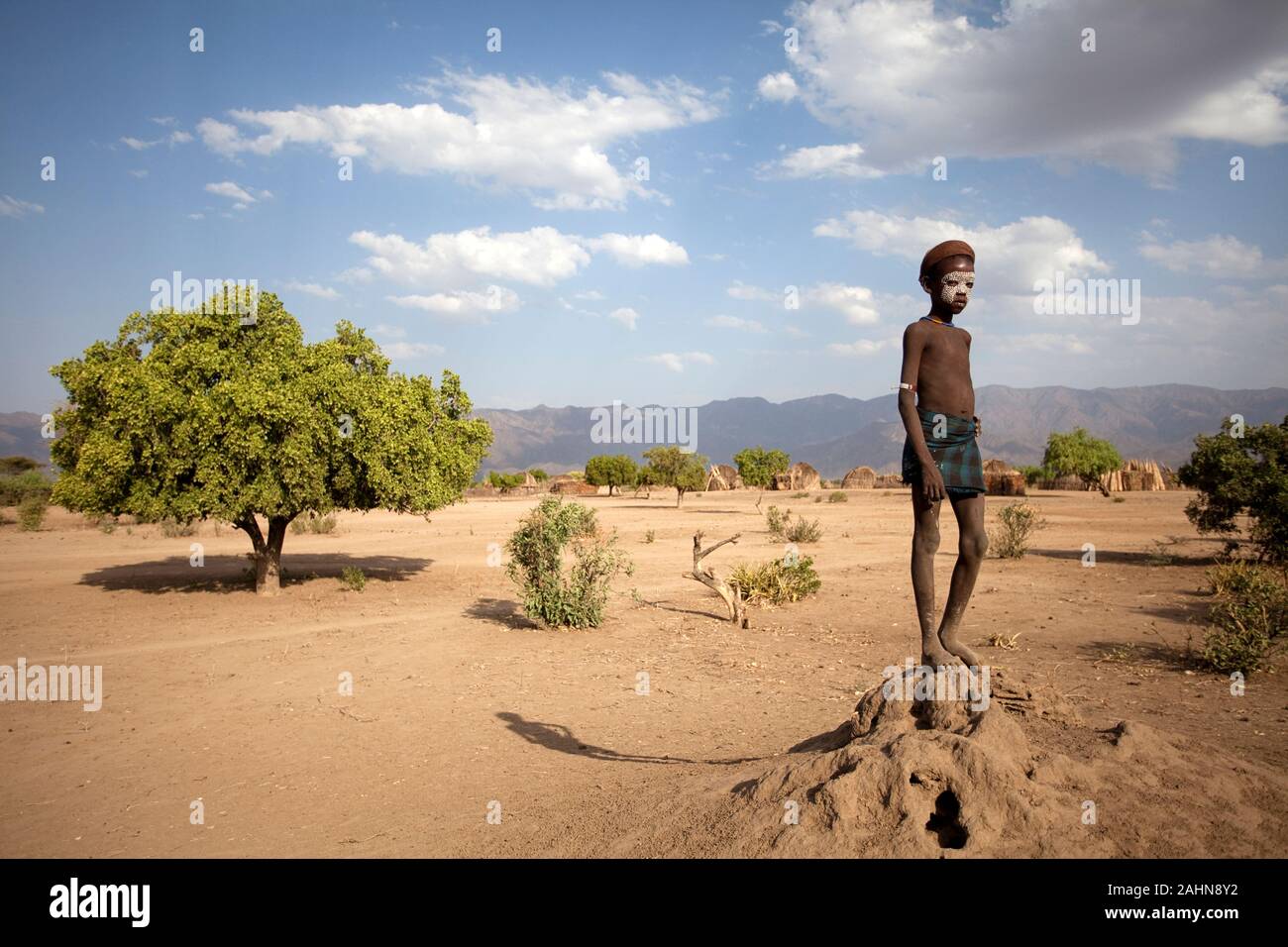 African Tribal Man Standing