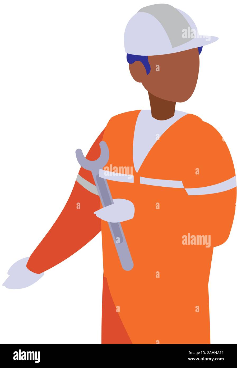Engineer avatar man with white helmet design of Construction working ...