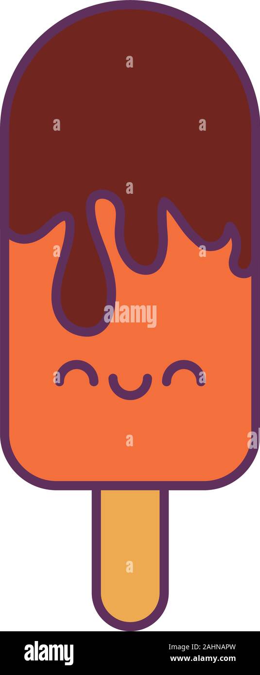 popsicle cartoon design, Kawaii expression cute character funny and ...