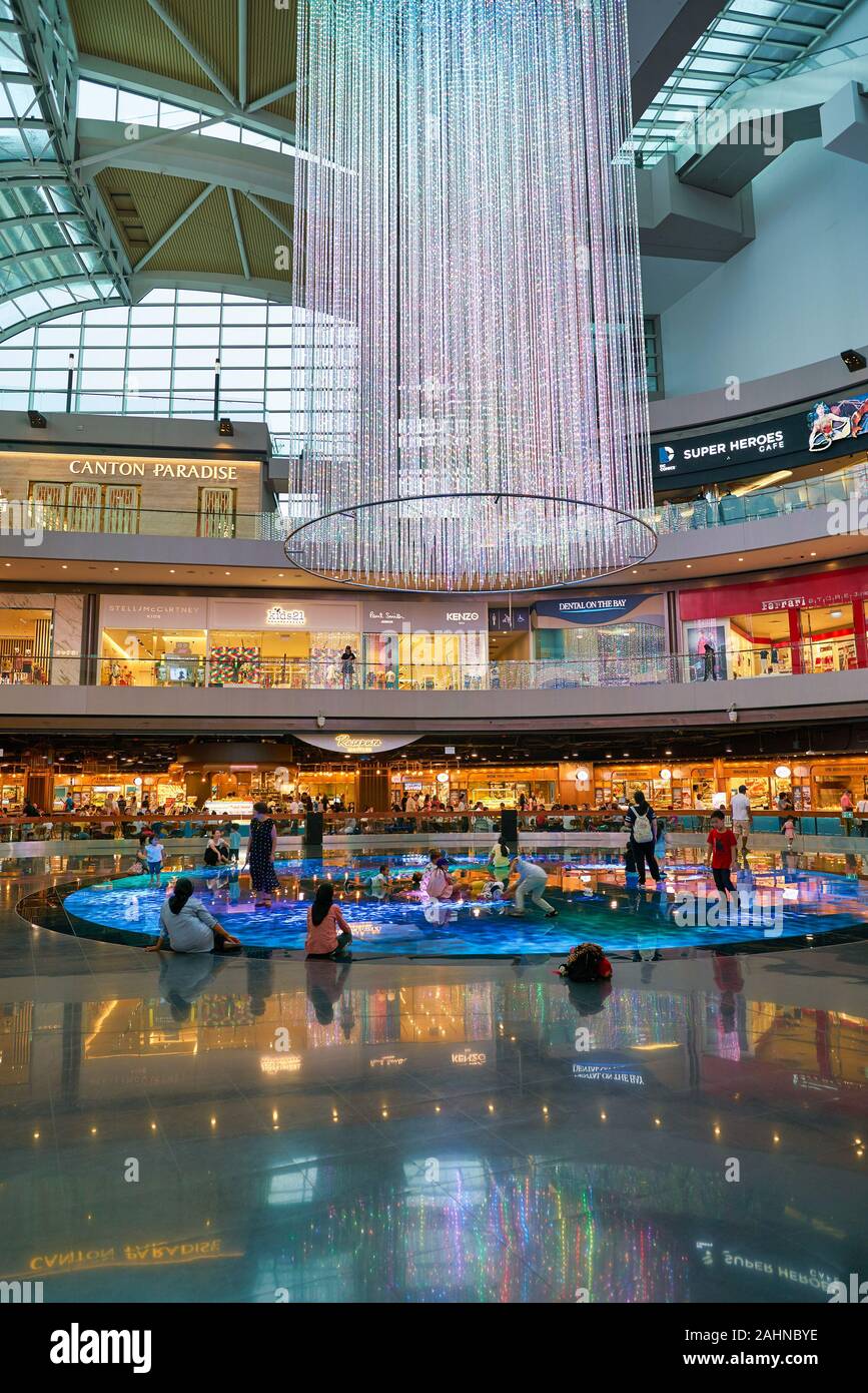 SINGAPORE - CIRCA APRIL, 2019: view of Digital Light Canvas in ...