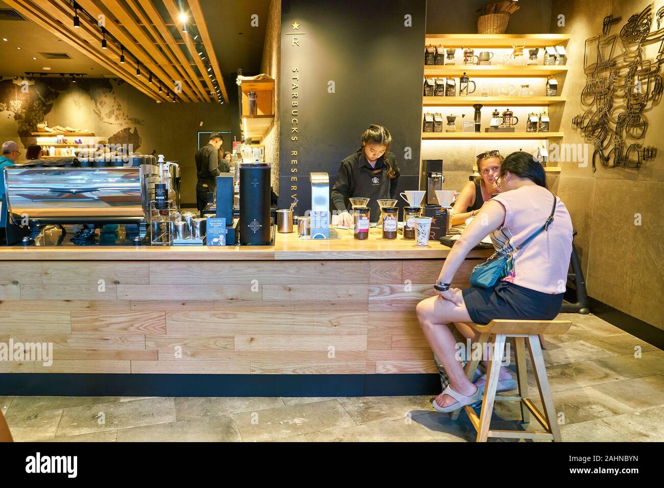 Starbucks coffee inside interior counter hi-res stock photography and ...