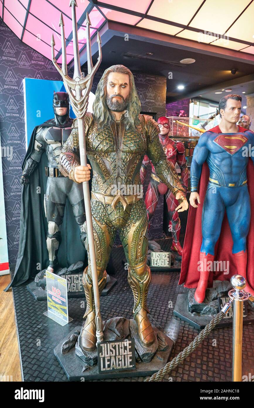 SINGAPORE - CIRCA APRIL, 2019: life-size super heroes statues on ...