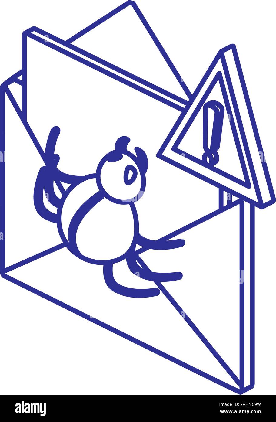 Envelope and bug design of Security system warning protection danger ...