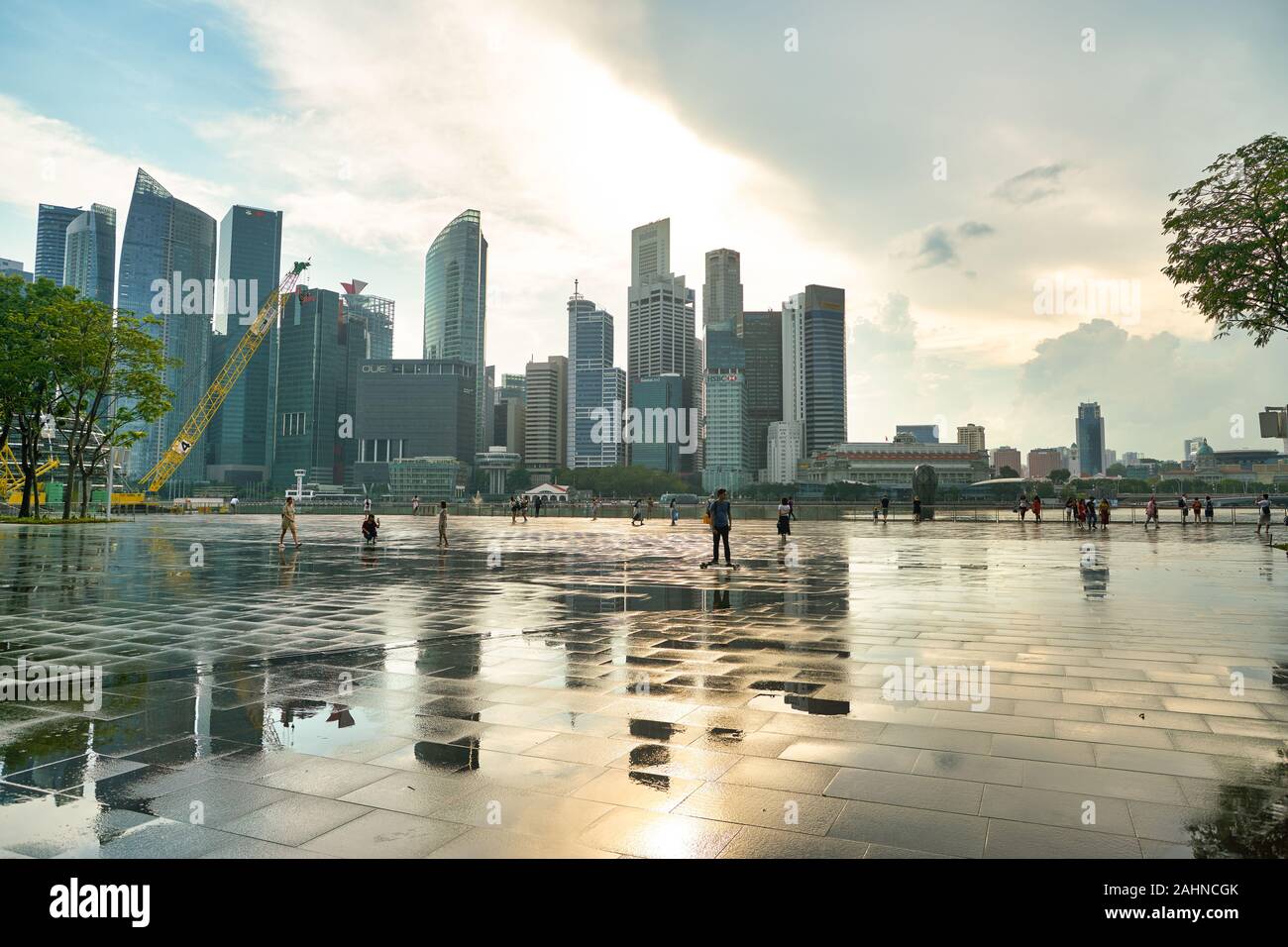 SINGAPORE - CIRCA APRIL, 2019: Singapore urban landscape in the daytime ...